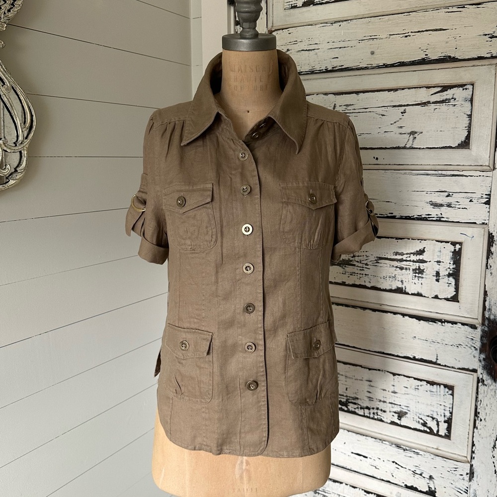 Linen Safari Shirt - Gem